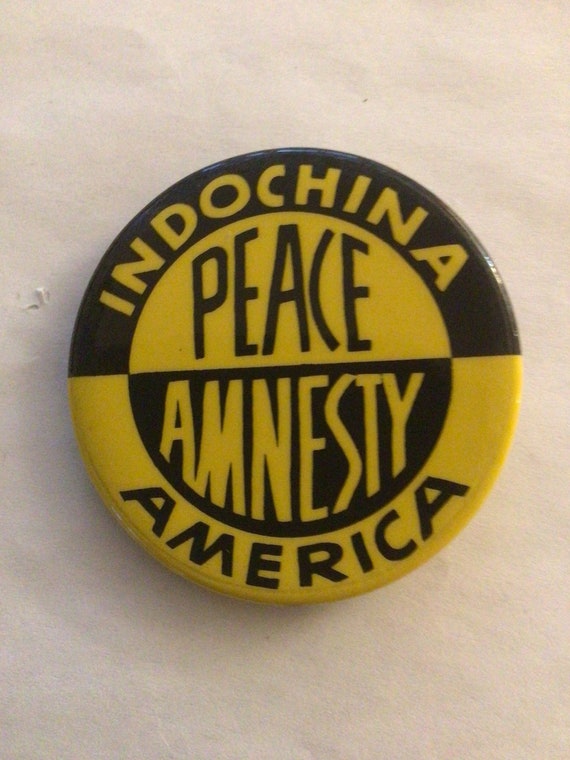 Vintage 1967 Indochina America Peace Amnesty Pin - Etsy