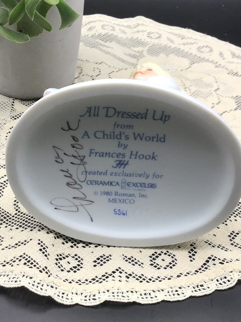 1980 Frances Hook Collectible Figurine “all Dressed Up” #5361 Signed by ...