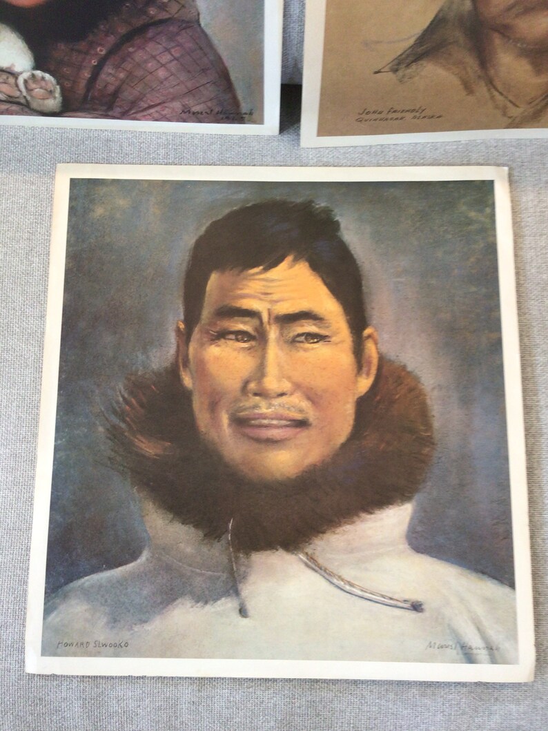Muriel Hannah Prints Native Peoples of Alaska Set of 3 1960s COPR ...