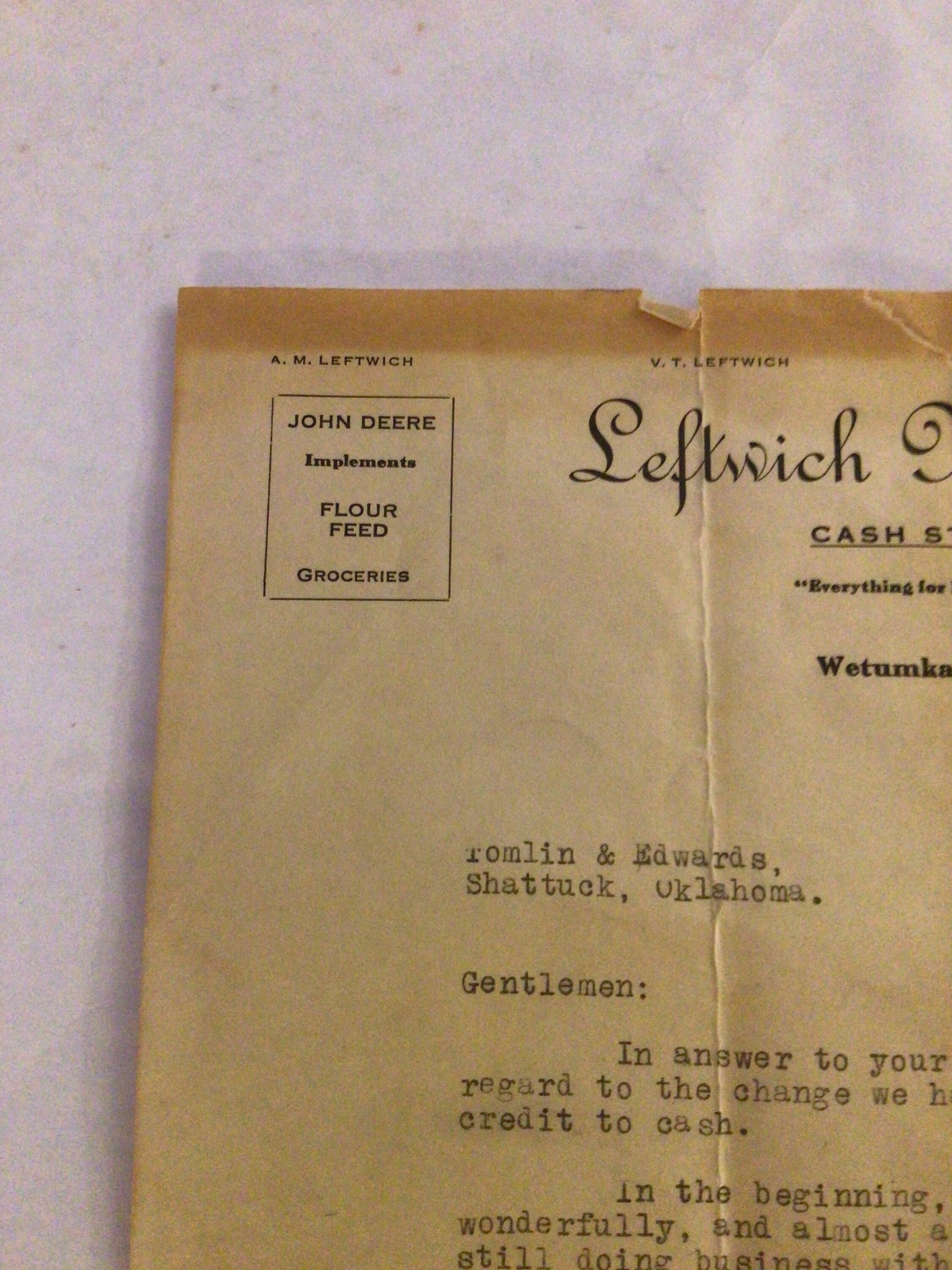 Vintage 1927 Merchant Letter - Etsy
