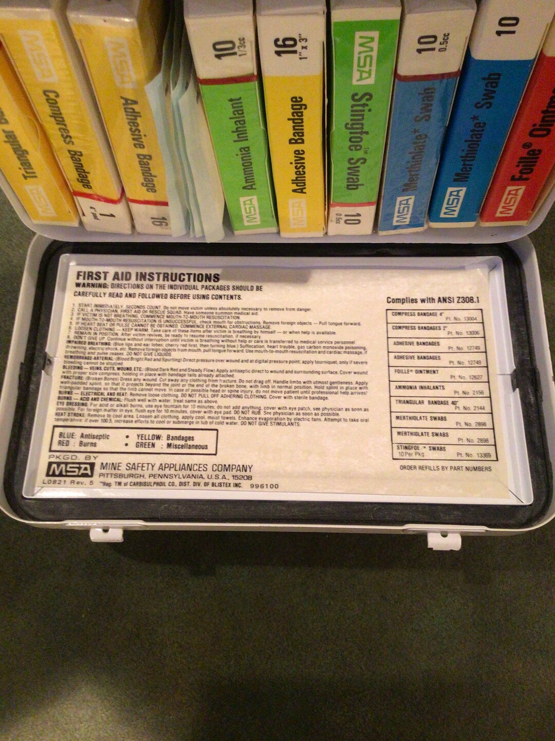 Vintage MSA First Aid Kit - Full Contents - Great Condition. - Etsy