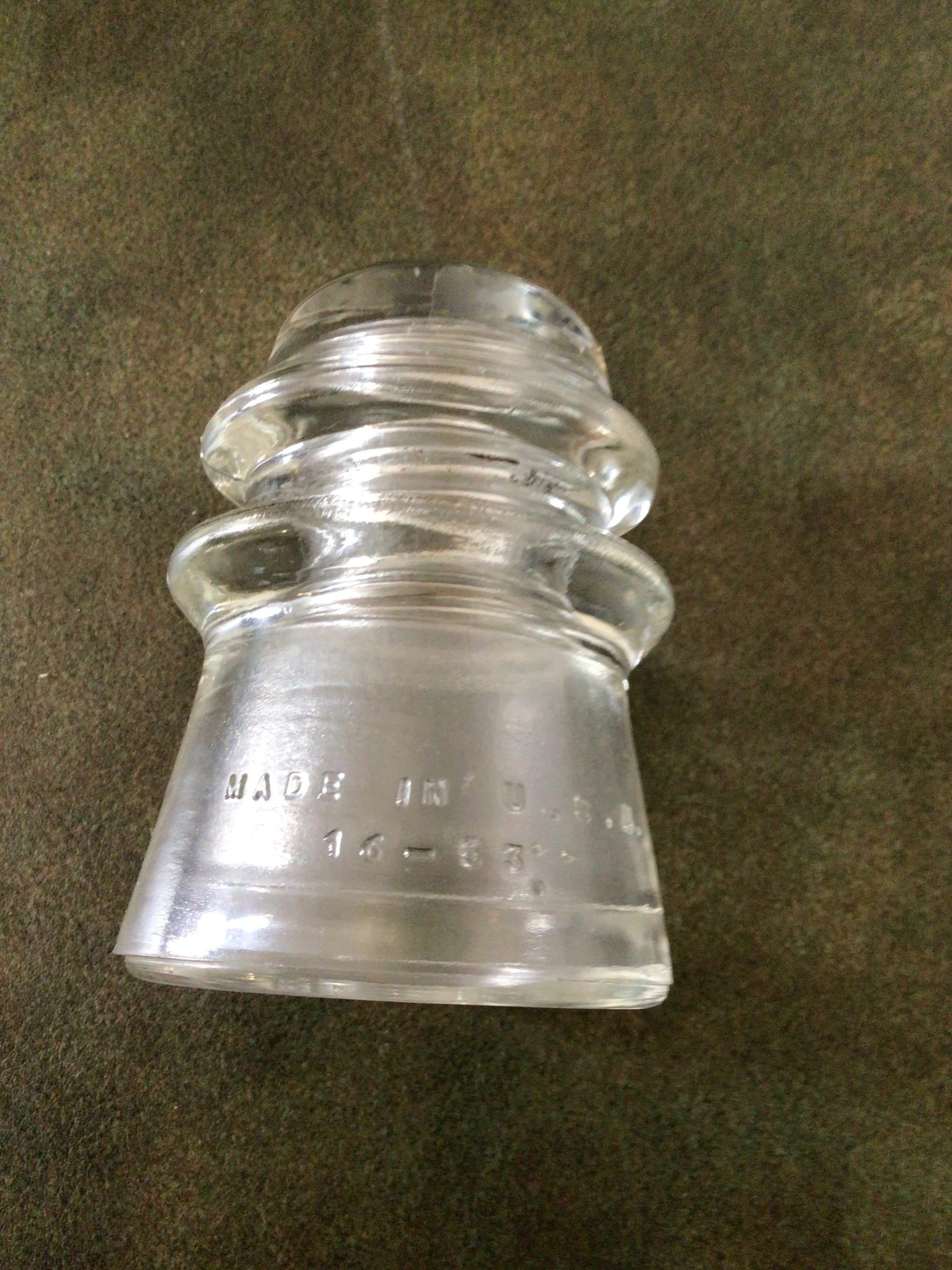 Vintage Hemingray #17 Clear Glass Insulator - Etsy