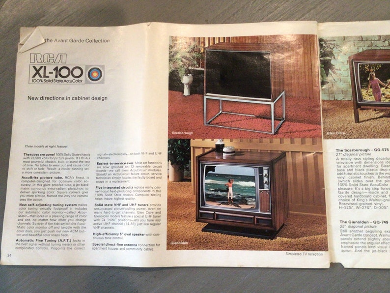 Vintage 1972 RCA Television Catalog - Etsy