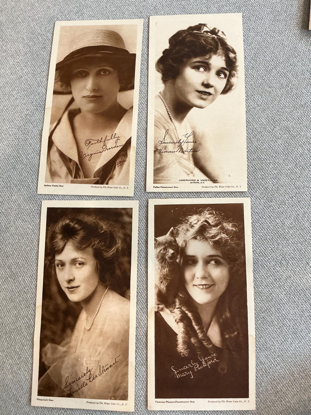 1916 the Water Color Co. Set of 4 Head Shots Actresses Mary Pickford - Etsy
