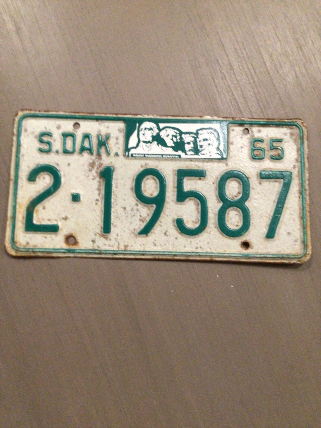 Vintage 1965 South Dakota License Plate - Etsy