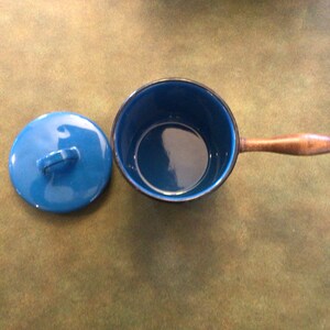 Vintage Enamelware Blue Pot by Country Cookery - Etsy