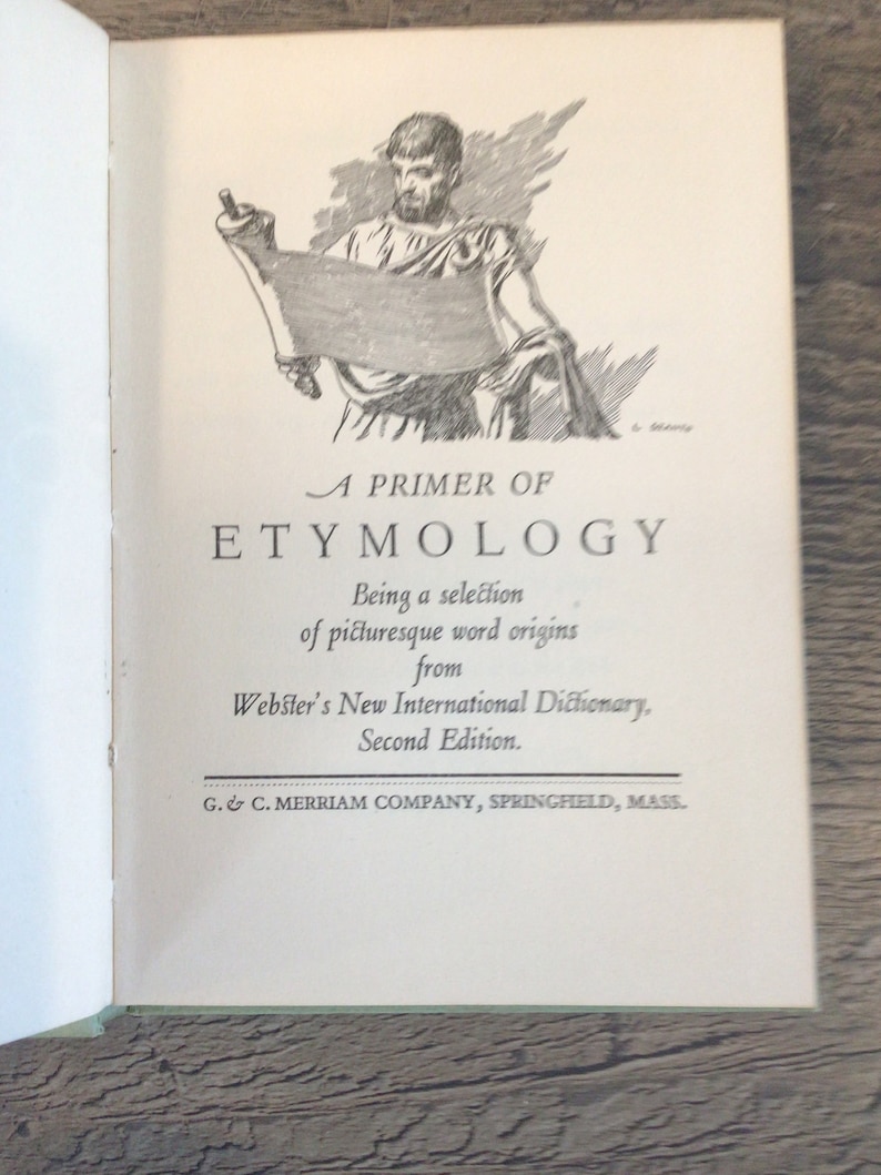1939 A Primer of Etymology Reference Book Vintage - Etsy