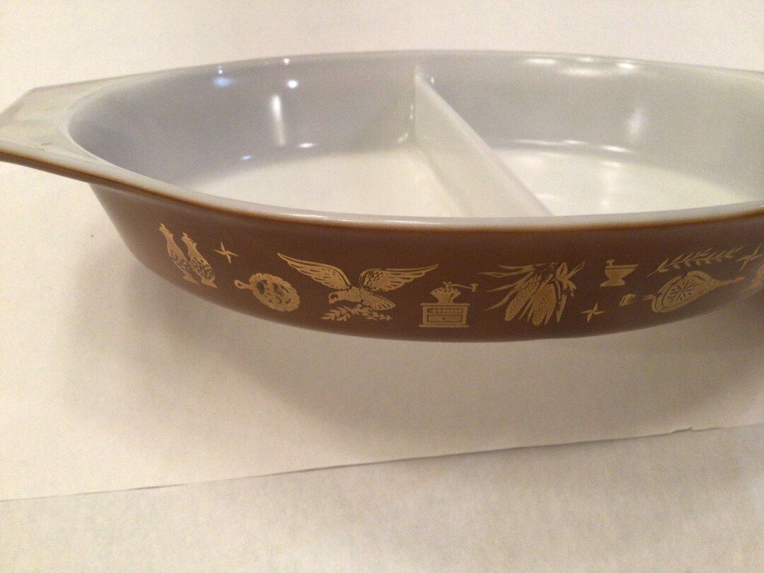 Vintage Pyrex Early American Pattern Casserole Dish - Etsy
