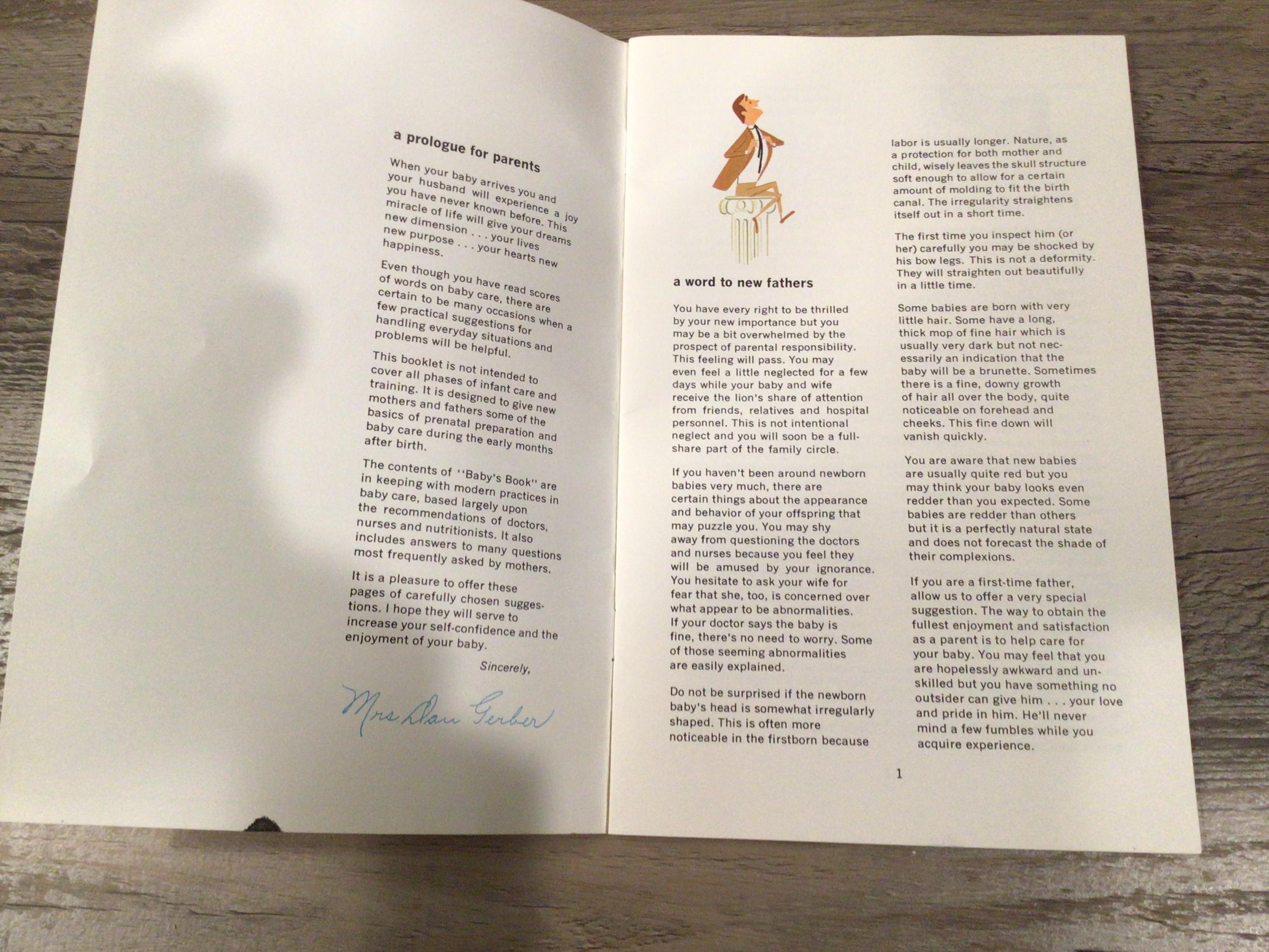 1970s Gerber Baby Foods Baby’s Book Manual of Helpful General ...