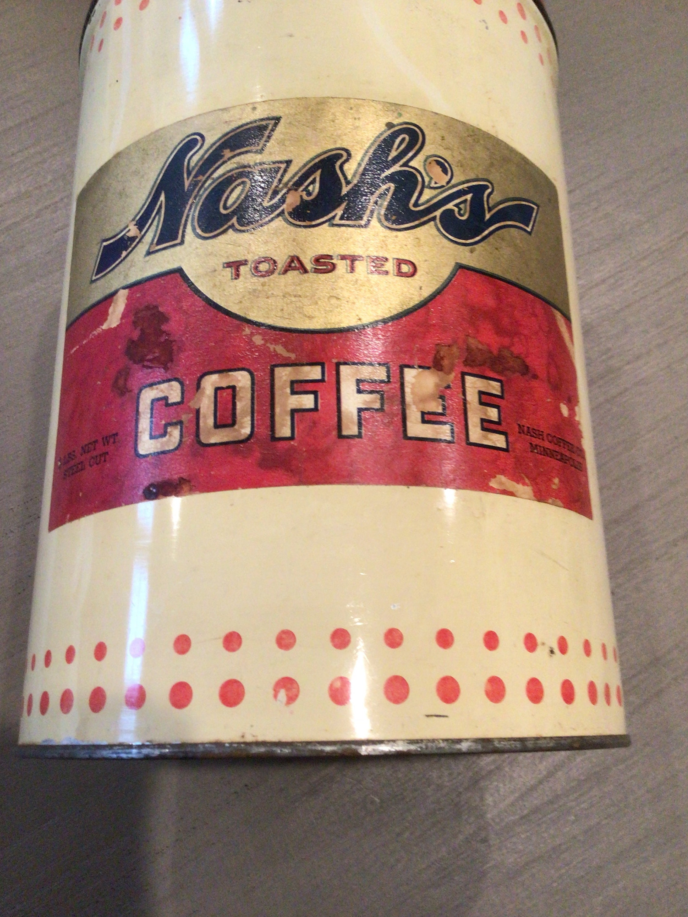 Vintage Nashs Toasted Coffee Tin - Etsy