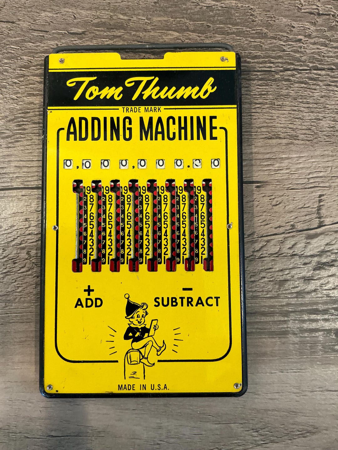 VTG 1950s Tom Thumb Trademark Metal Adding Machine W/ Case ...