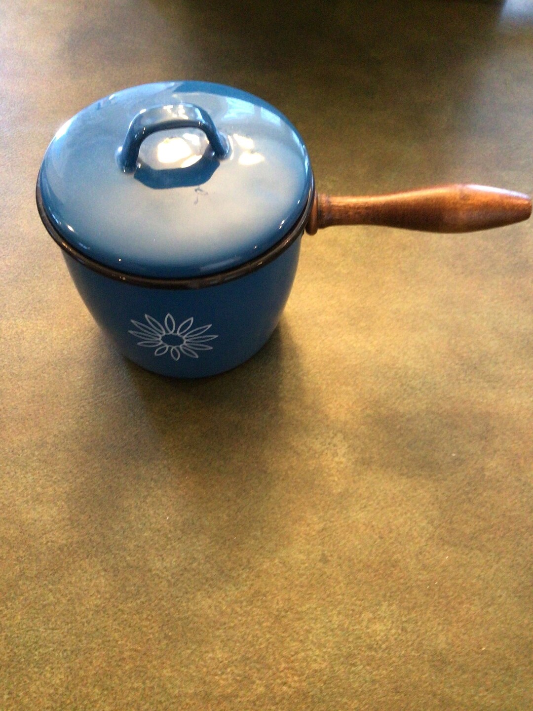 Vintage Enamelware Blue Pot by Country Cookery - Etsy