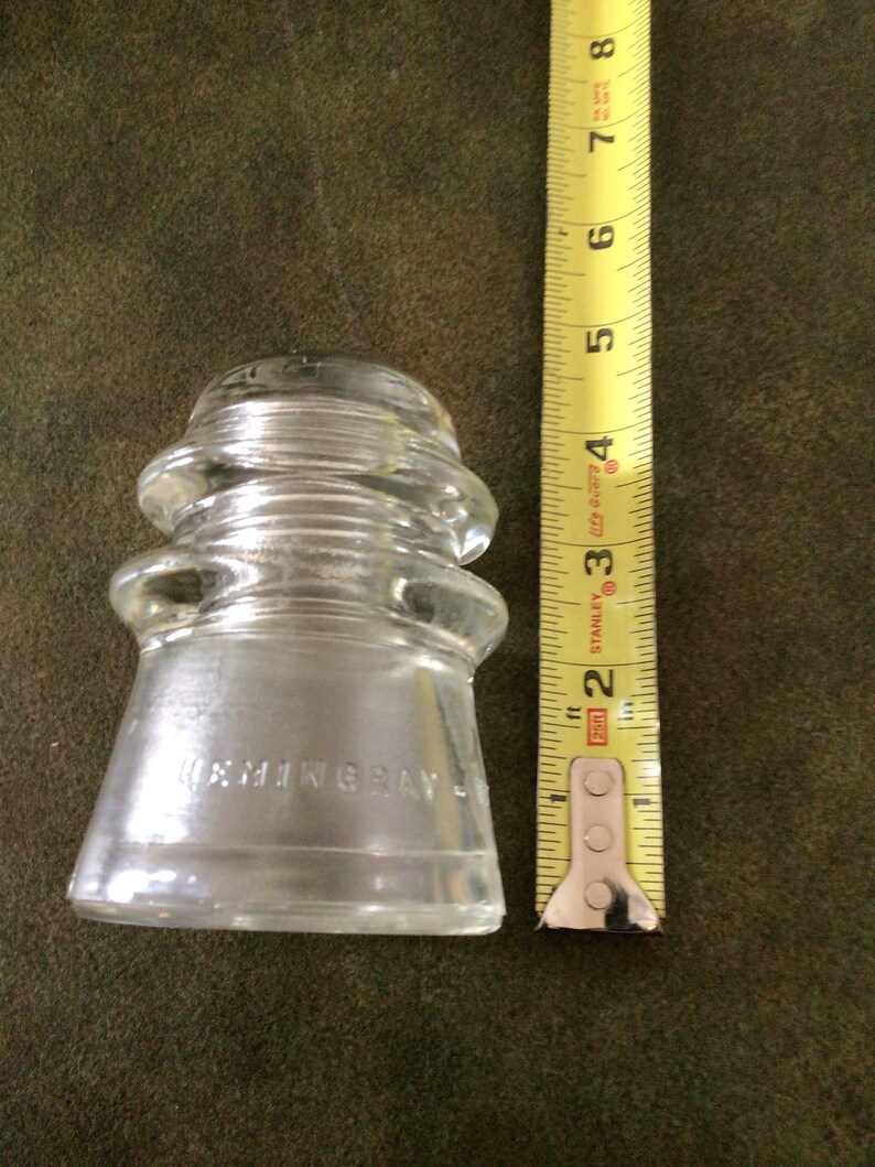 Vintage Hemingray #17 Clear Glass Insulator - Etsy