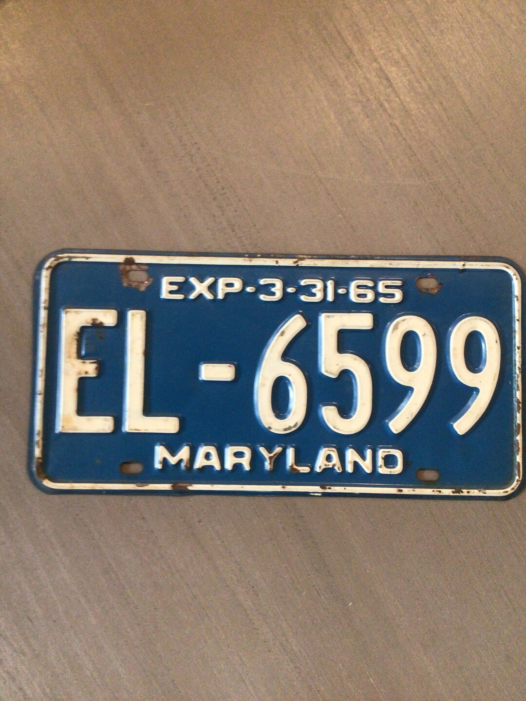 1965 Maryland License Plate - Etsy