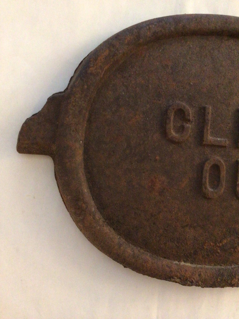 Vintage Cast Iron Sanitation Clean Out Cover - Etsy