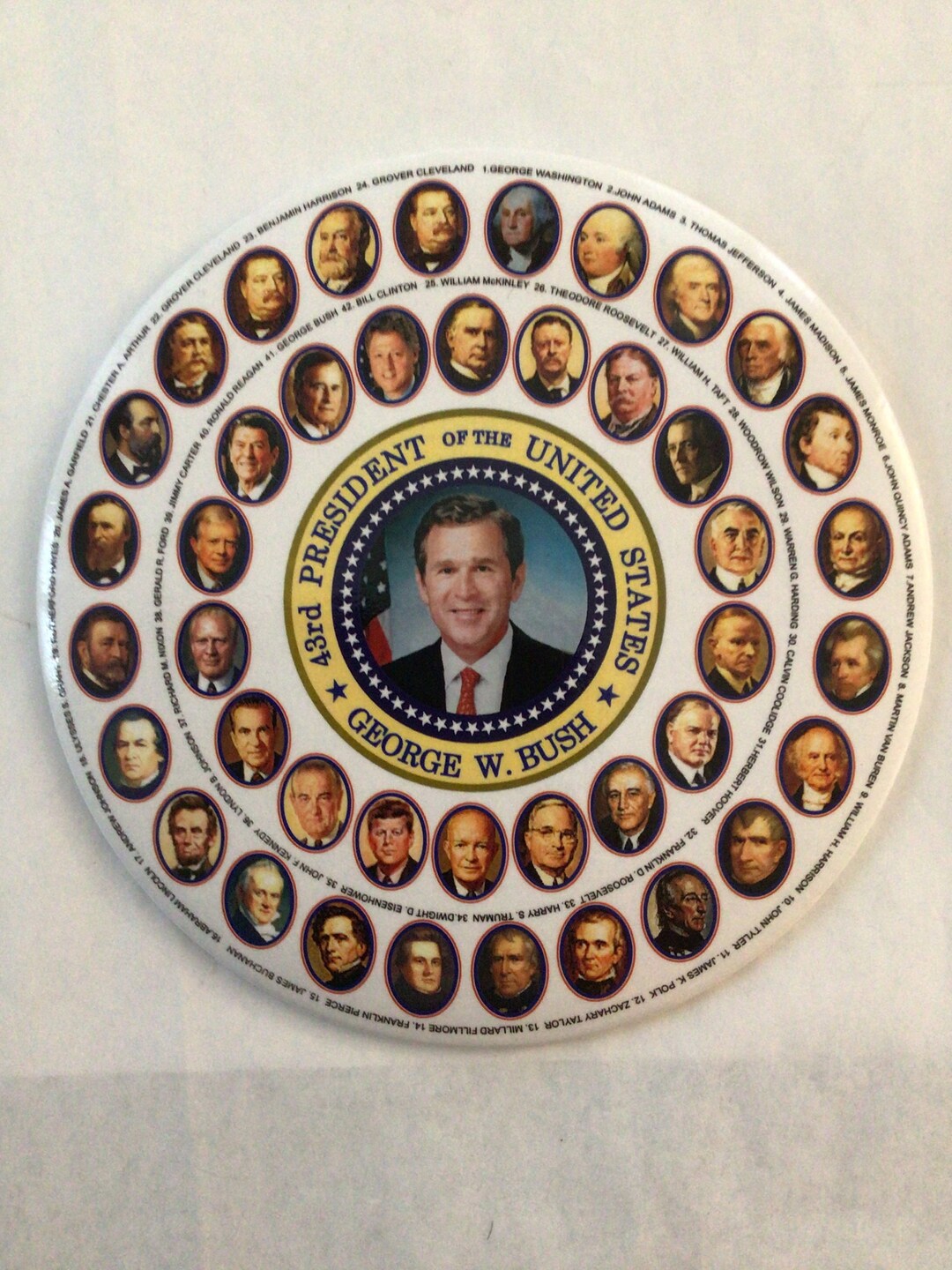 Vintage 43rd President of the United States George W Bush Pinback ...