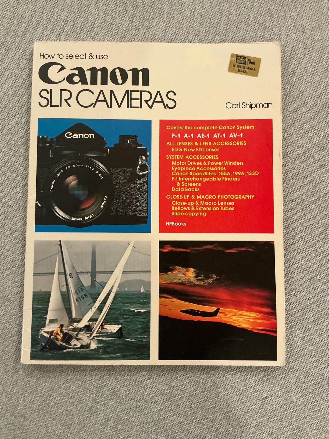 VTG 1980 Canon SLR Cameras How to Select and Use Reference Book Manual ...