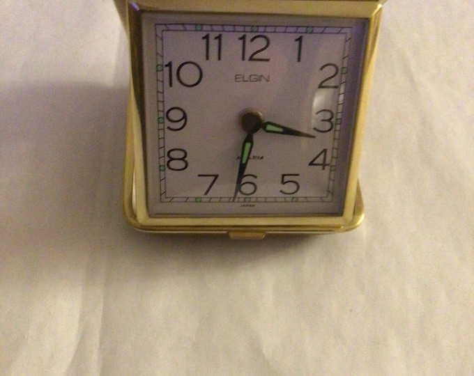 Vintage Elgin Japan Folding Travel Clock - Etsy