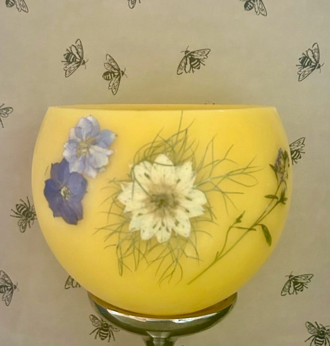 Beeswax Luminary/white Nigella, Purple Assulum, & Purple Larkspur ...