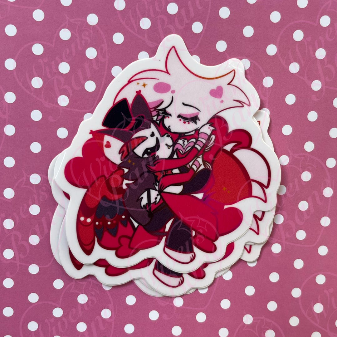 Huskerdust Hazbin Hotel Husk Angeldust Vinyl Sticker - Etsy