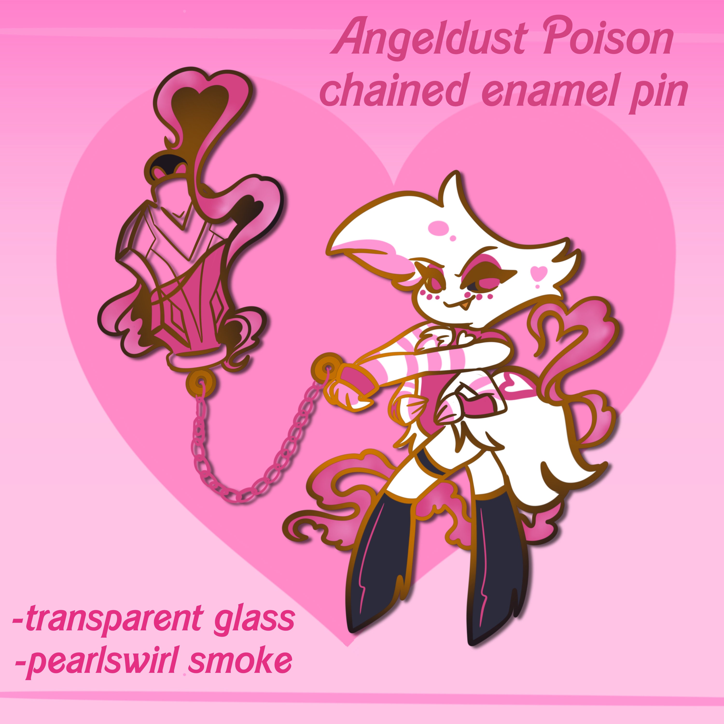 Angeldust Hazbin Hotel HH Hard Enamel Pin Chained Poison PREORDER ...