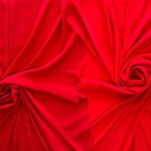 Red Crepe Fabric: Medium Weight Polyester Elastane Blend - Etsy