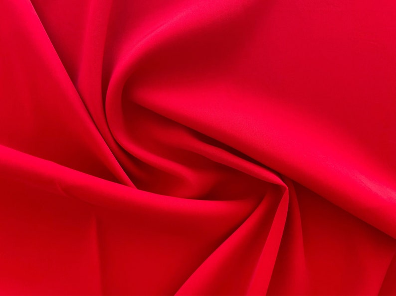 Red Crepe Fabric: Medium Weight Polyester Elastane Blend - Etsy