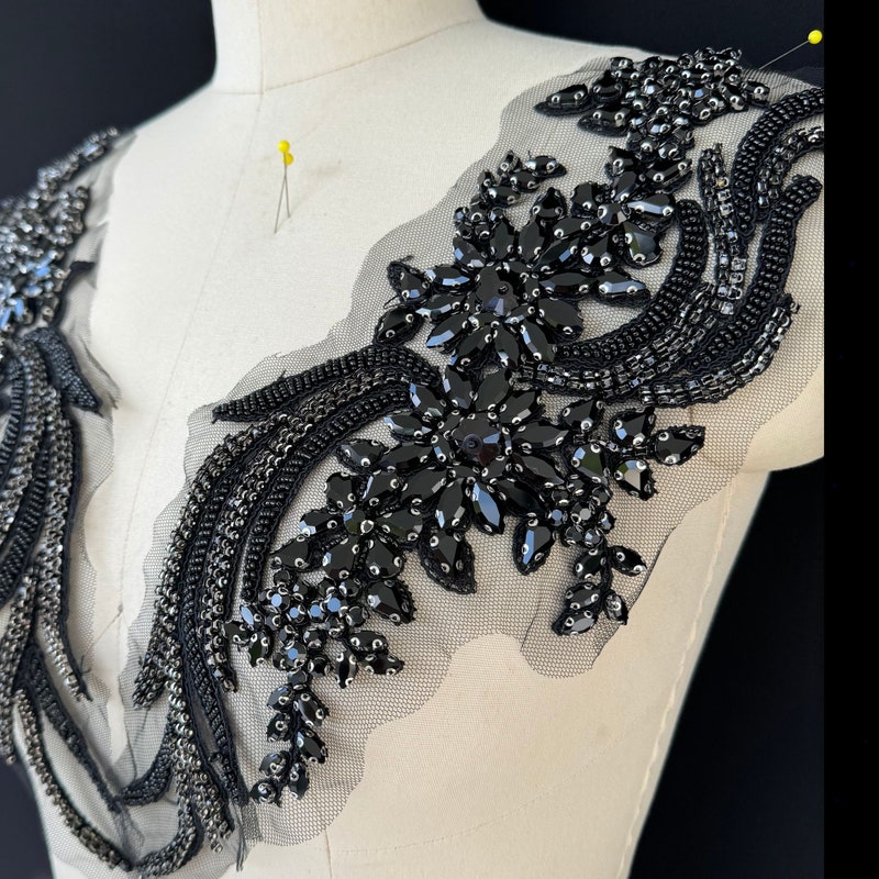 Black Rhinestone Dress - Etsy