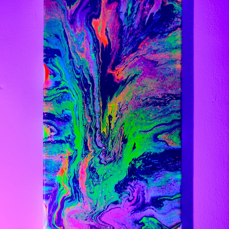 Blacklight Pour Painting - Etsy