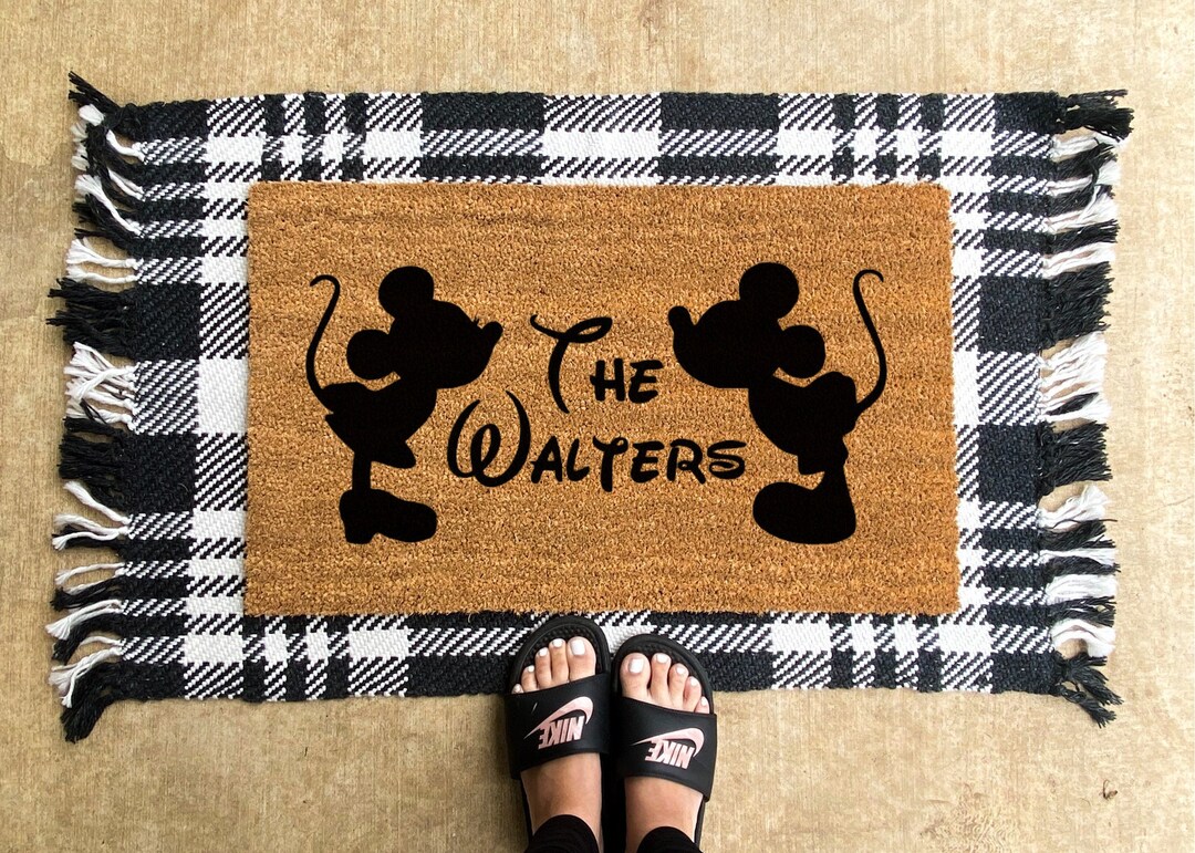 Personalized Disney Doormat Mouse Doormat Custom Doormat Family Doormat ...