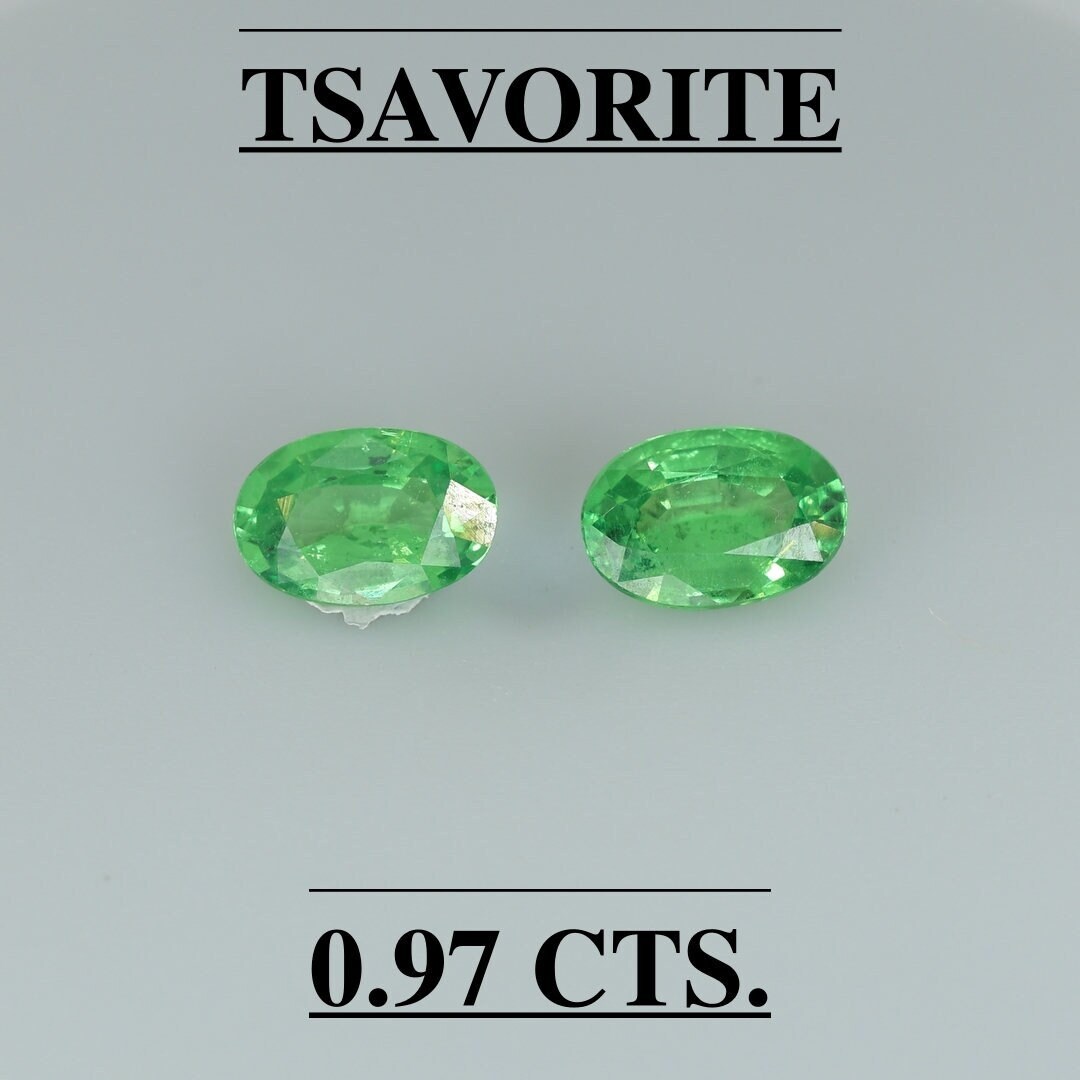 Natural Tsavorite Garnet Pair From Kenya 0.97 Cts MCG 37 - Etsy
