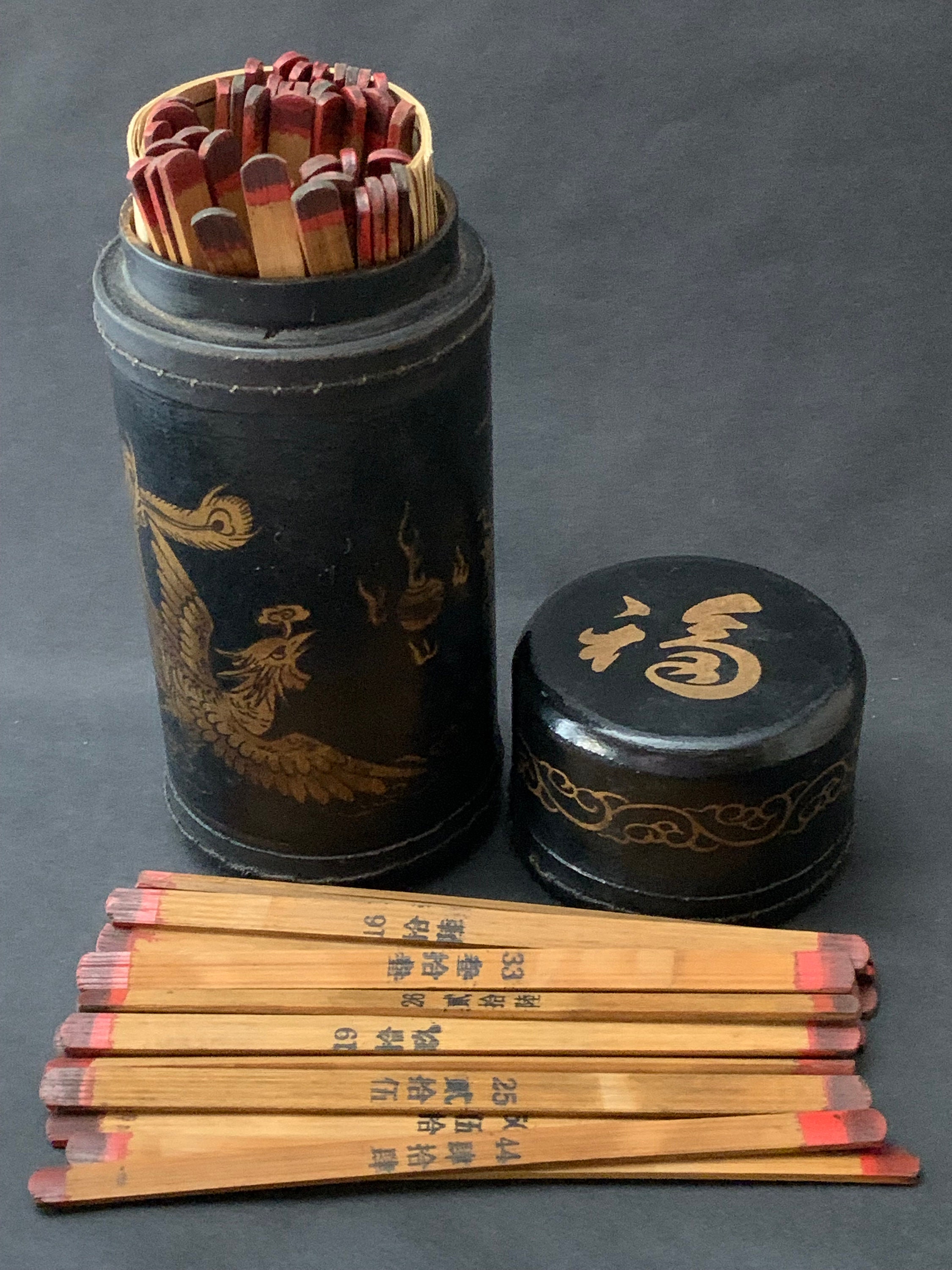 Vintage Set of Traditional Chinese Fortune Sticks With Dragon - Etsy