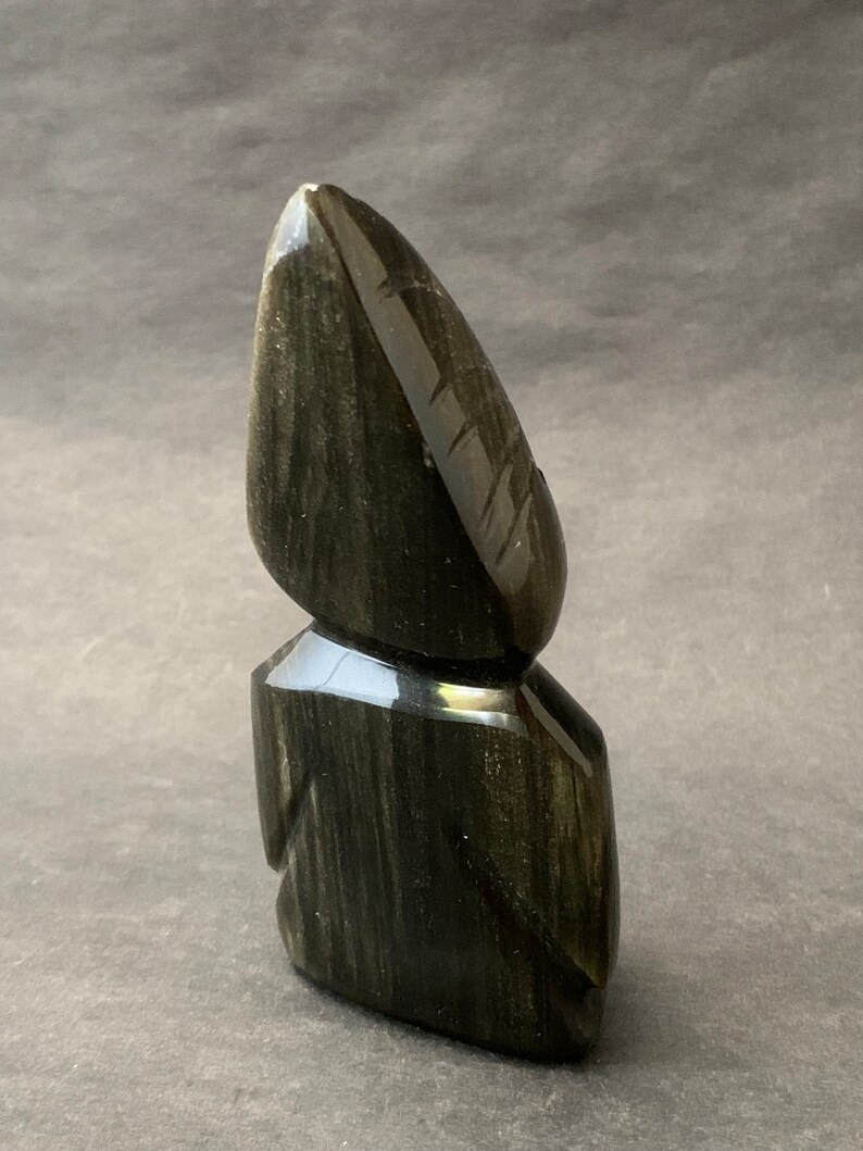 Mayan/ Aztec Golden Sheen Obsidian Statue Hand Carved 10cm Tall - Etsy