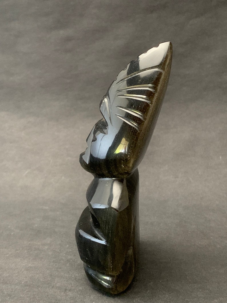 Mayan/ Aztec Golden Sheen Obsidian Statue Hand Carved 10cm Tall - Etsy