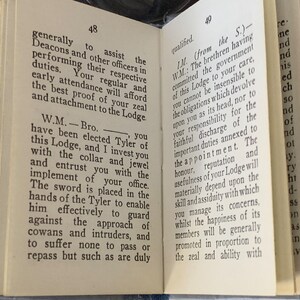 Vintage Pocket Sized Masonic Book Ceremony of Installation Hardcover ...