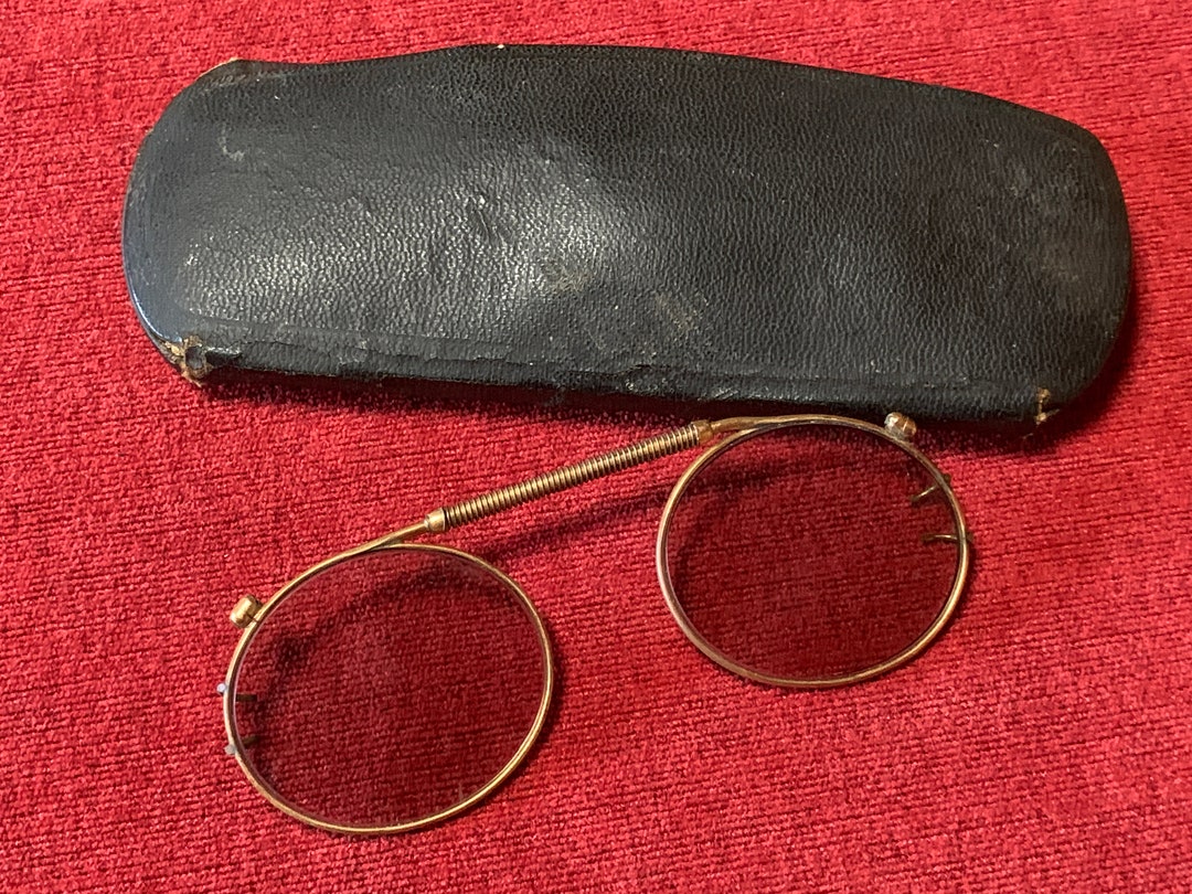 Antique Tinted Pince Nez/ Glasses With Clasps to Fit Spectacles No ...