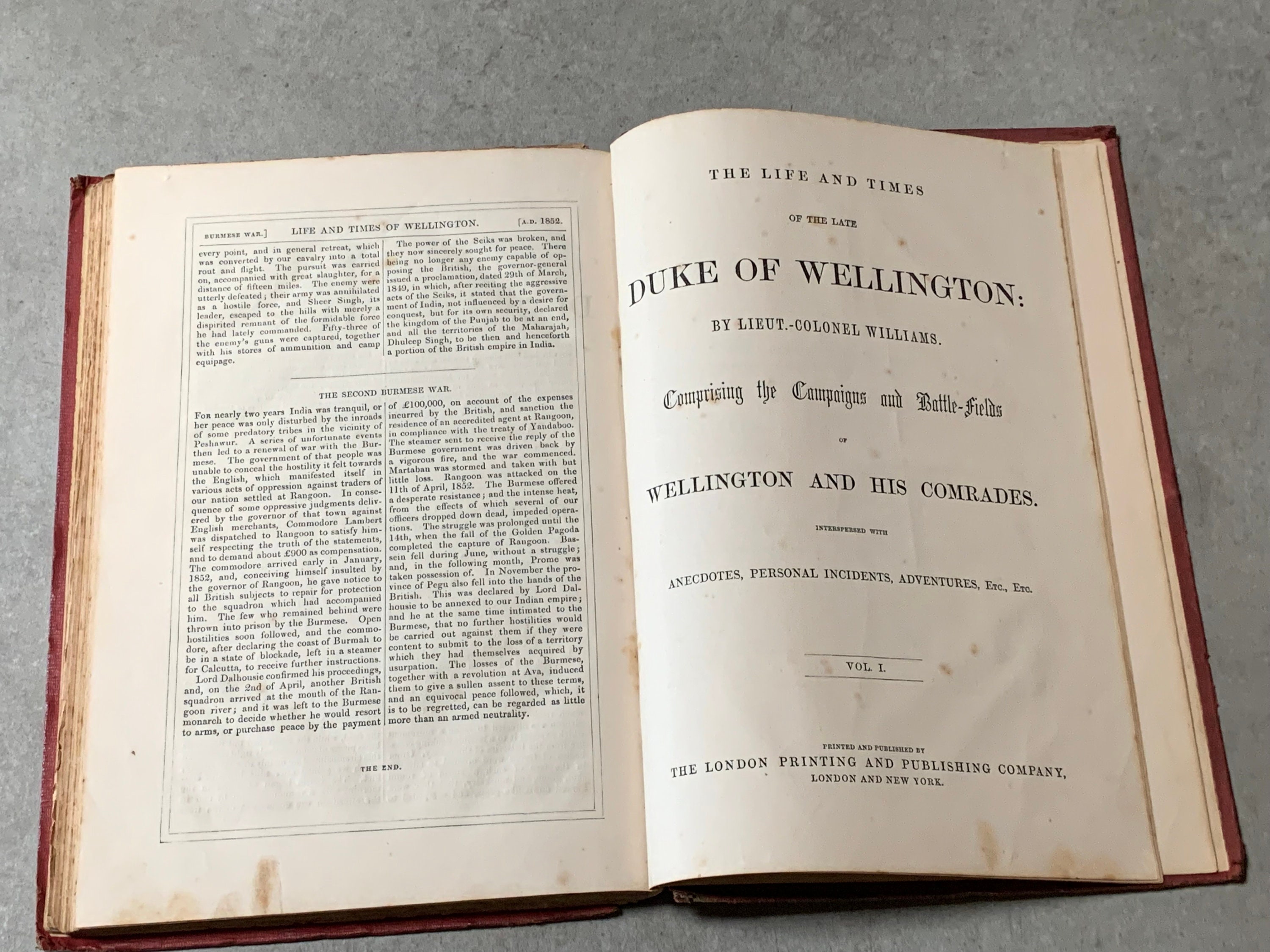 Antique Military Book Circa 1853 Volume VIII of the Life & Times of the ...