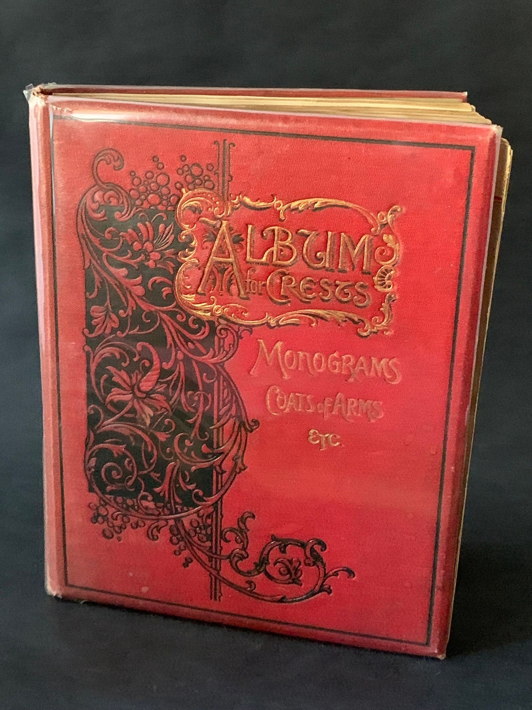 Antique Scrapbook Album for Crests Monograms Coats of Arms E. Nister ...