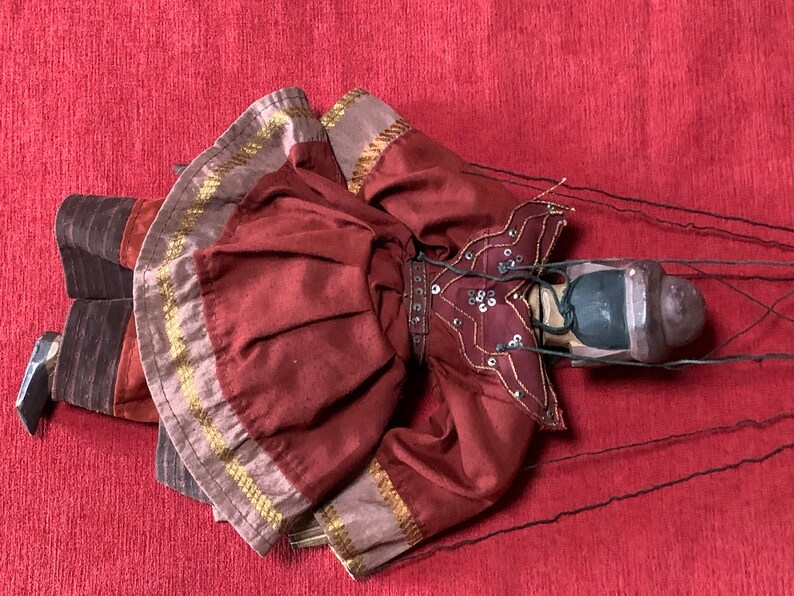 Antique Traditional Handmade Wooden Puppet From Burma With Horse Hair ...