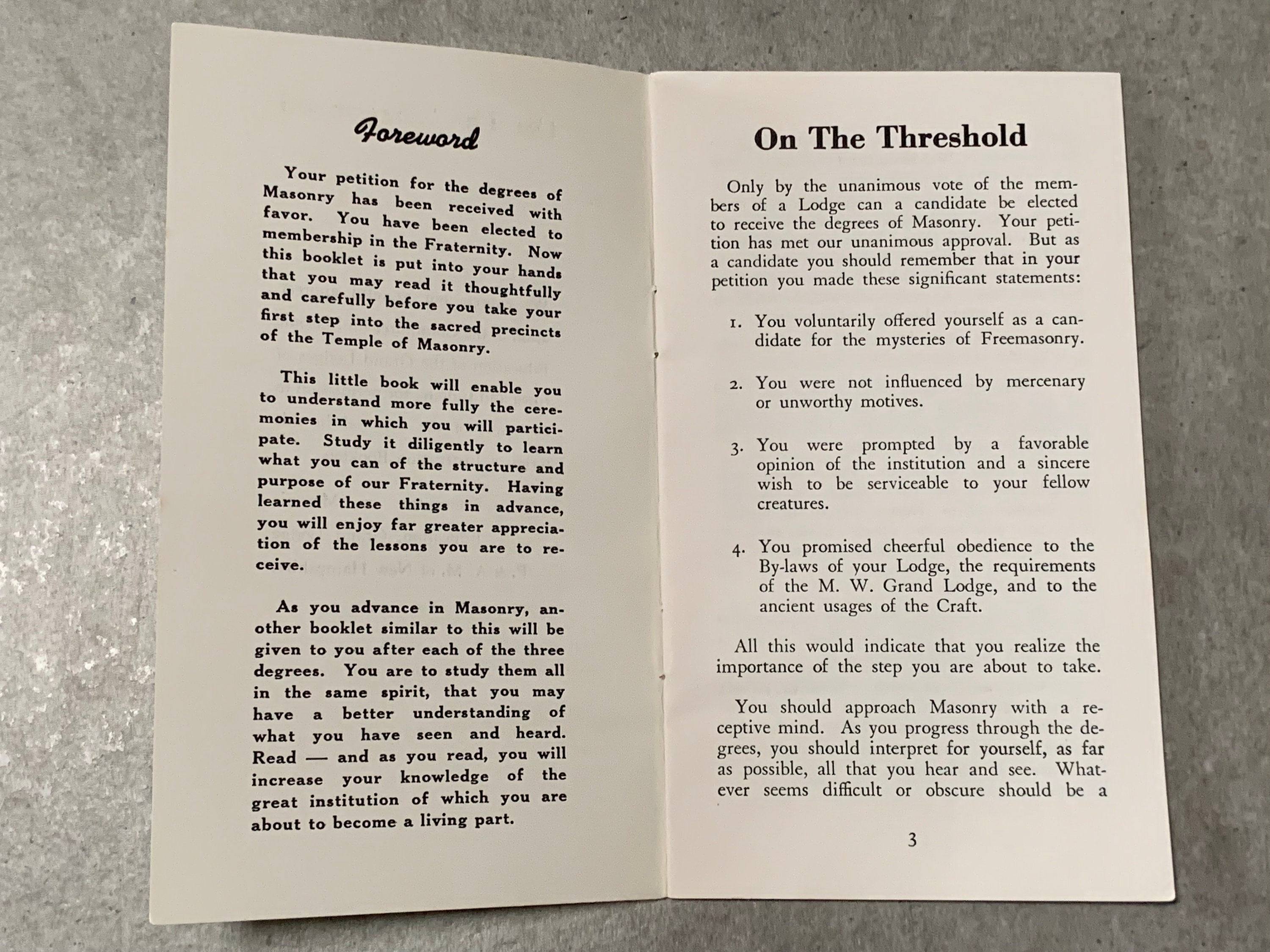 Five Vintage Masonic Booklets: on the Threshold Entered - Etsy