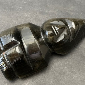 Mayan/ Aztec Golden Sheen Obsidian Statue Hand Carved 10cm Tall - Etsy