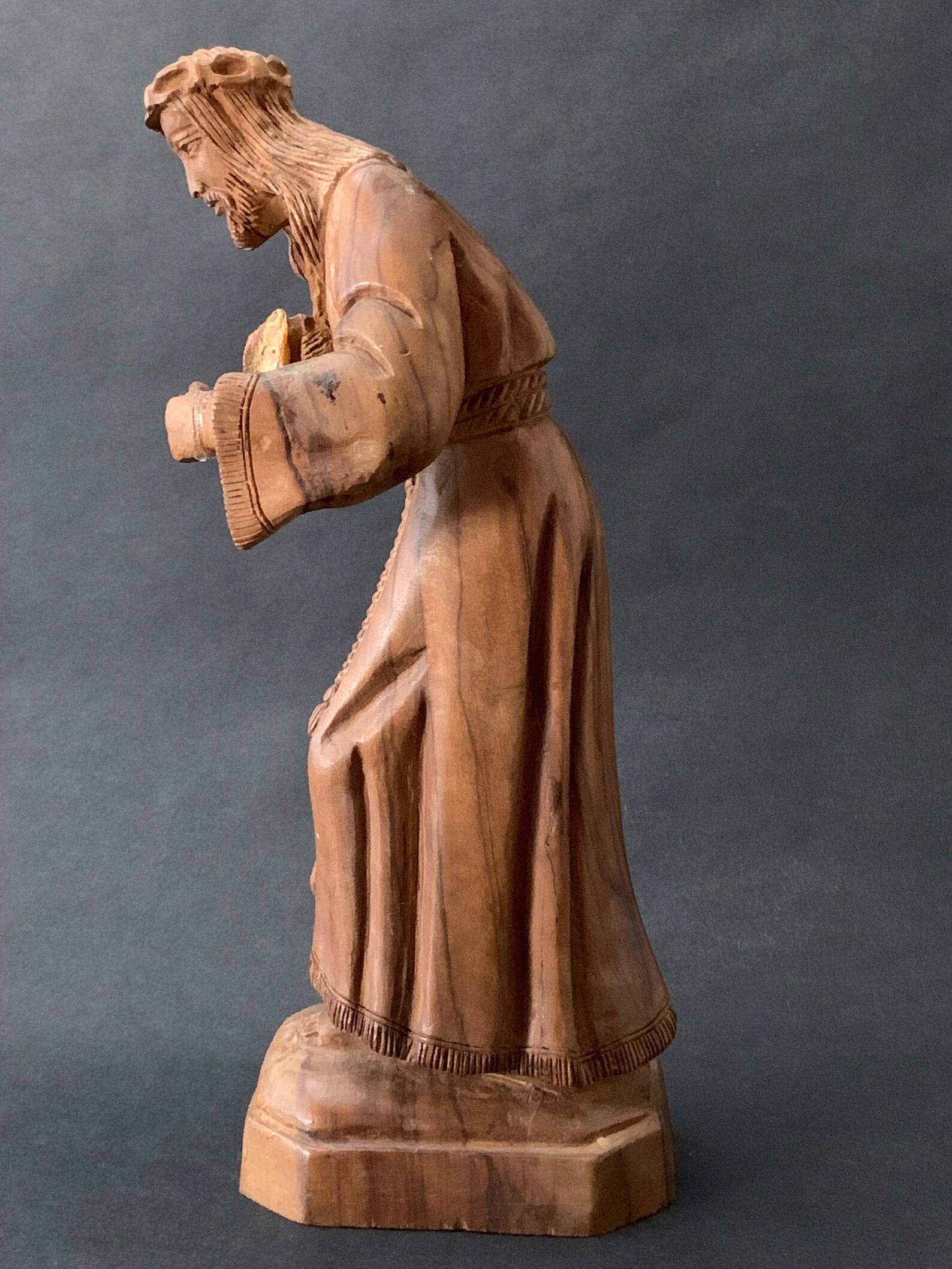 Antique Hand Carved Wooden Jesus Christ Statue Some Damage - Etsy