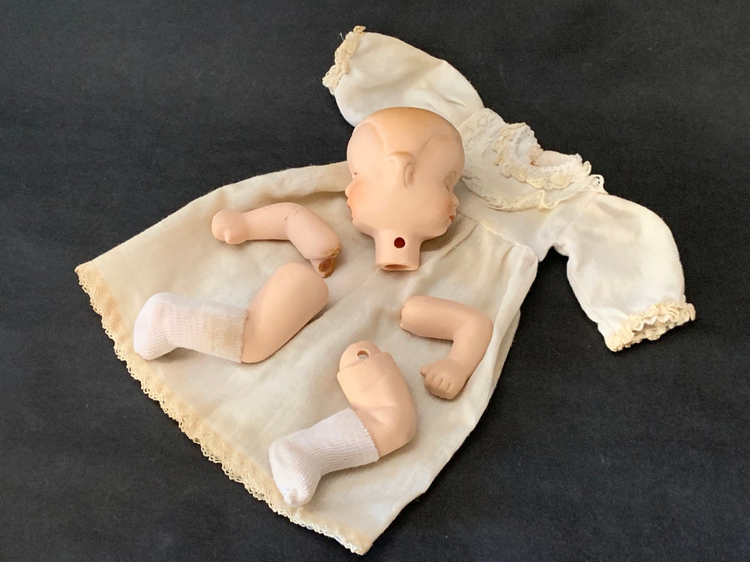 Vintage Porcelain Doll Parts Two-faced Doll With Angry/ Crying and ...