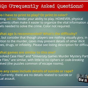 PRINTABLE Case File Detective Game, Instant Download PDF Murder Mystery ...