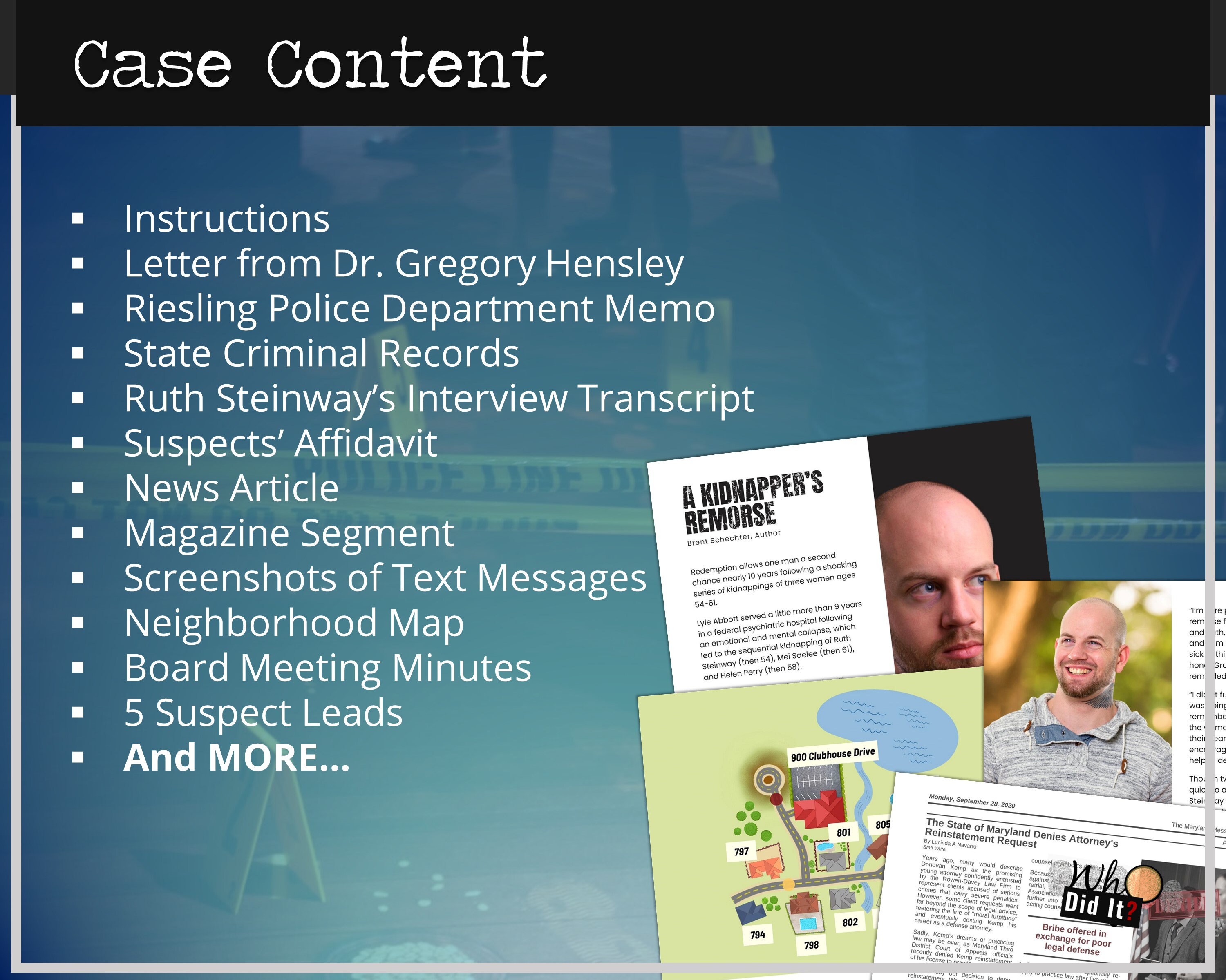 Detective Case File Game INSTANT DOWNLOAD - Solve a Cold Case Game ...