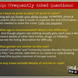 PRINTABLE Whodunnit Murder Mystery Game - Print Detective Case File and ...