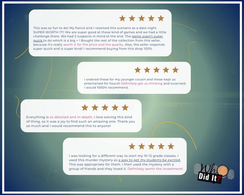 PRINTABLE Case File Detective Game, Instant Download PDF Murder Mystery ...