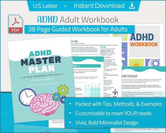 Calendars & Planners Adhd Guide for Adhd Gift and Adhd Awareness Adult ...