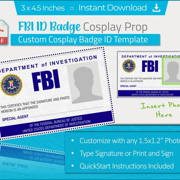 Prop Id Badge - Etsy
