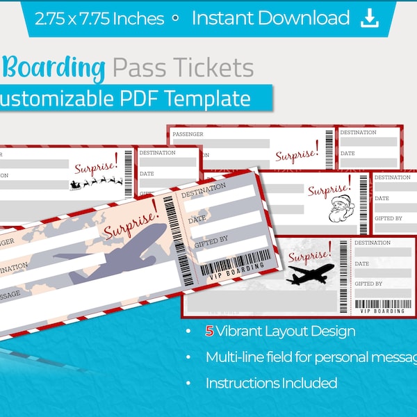 Fake Plane Ticket Printable - Etsy